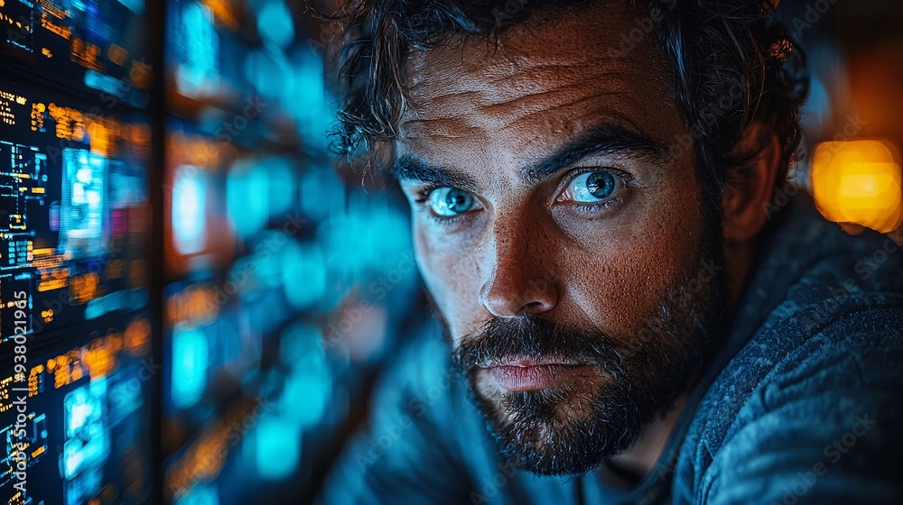 A Cybersecurity Expert Using Ai To Detect Anomalies In Network Traffic With Alert Systems