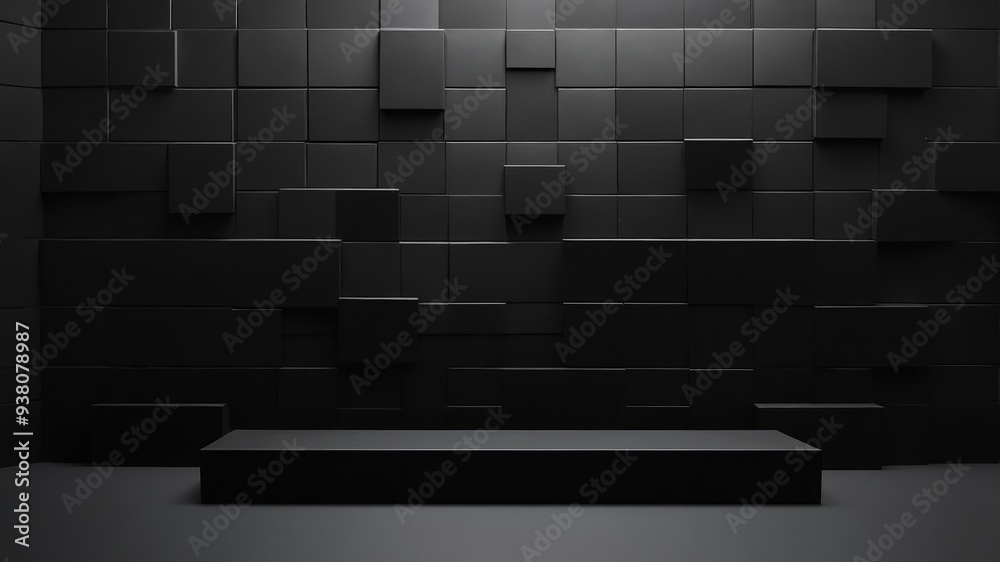 minimal blank black background Dark squares abstract background ...