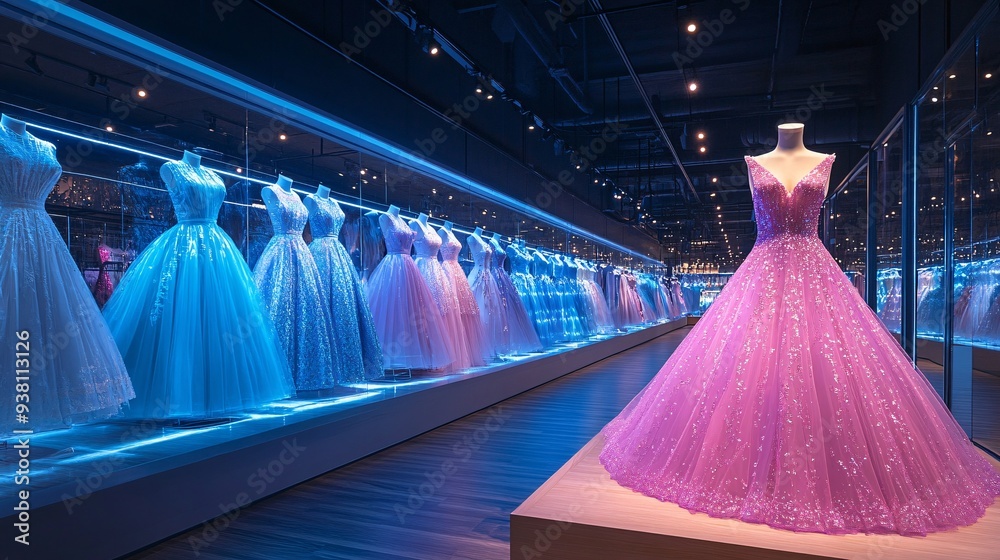 A virtual fashion showroom where a designer uses holographic technology ...