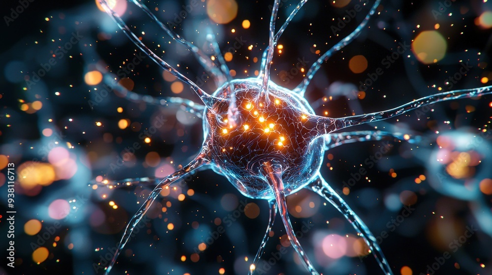 microscopic picture of neuron synapses showing neurotransmitter release ...