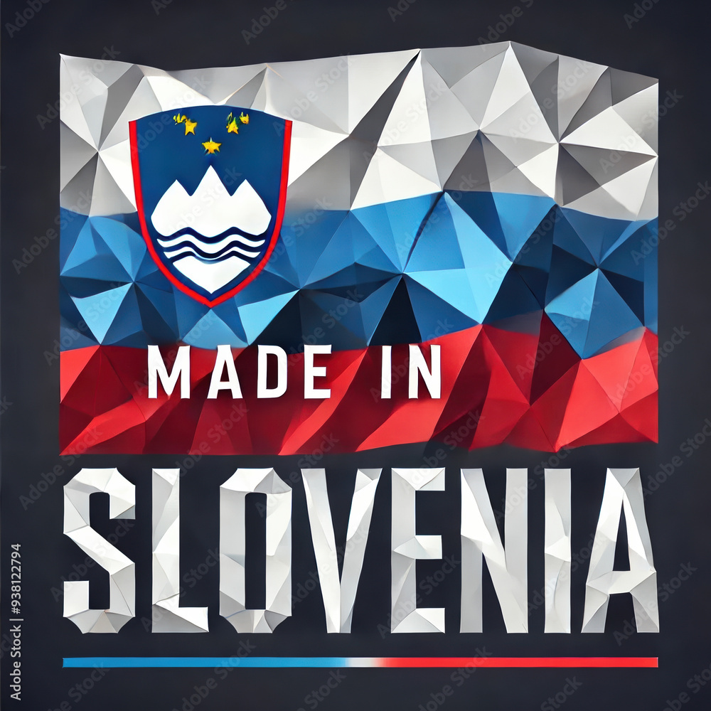 Artistic representation of the Made in Slovenia emblem featuring ...