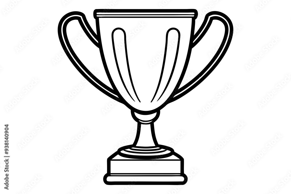 Continuous Single Line Trophy Cup Drawing - Vector Illustration, SVG ...