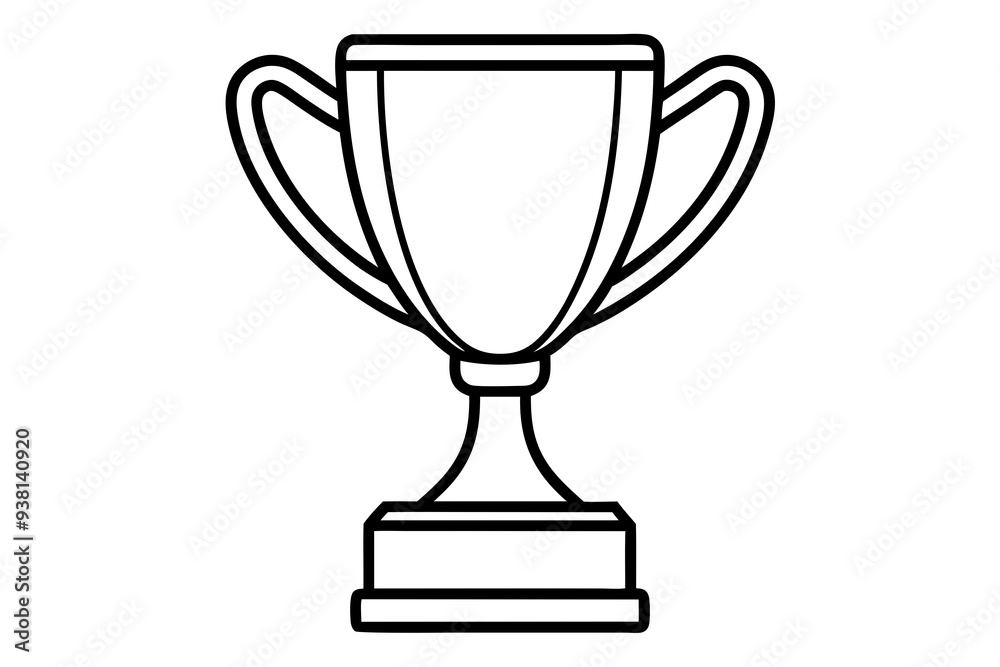 Continuous Single Line Trophy Cup Drawing - Vector Illustration, SVG ...