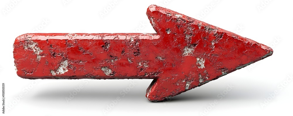 Rugged Red Arrow: Weathered Metal Design with Rustic Distressed Finish ...