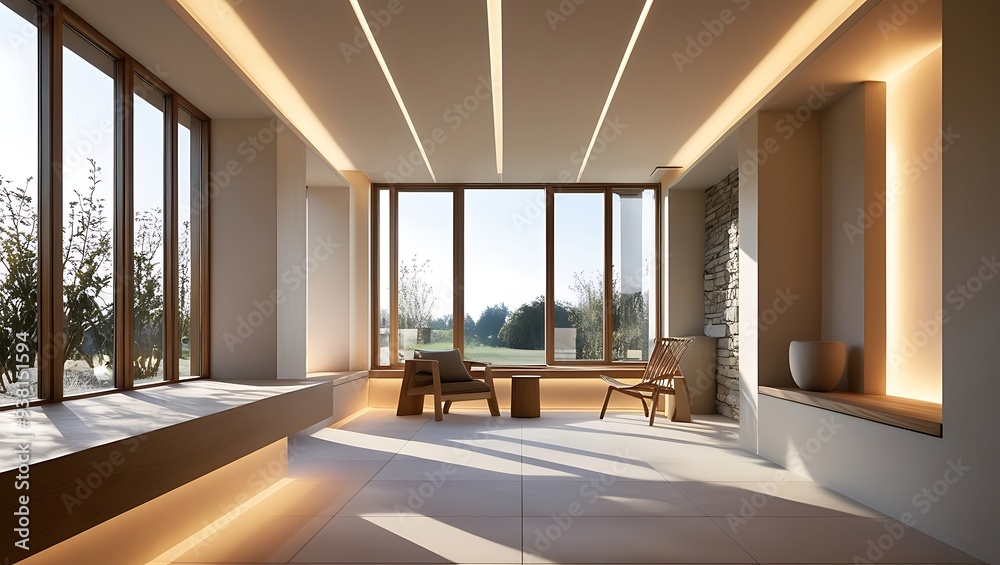 This serene and modern space is a perfect example of how natural light ...