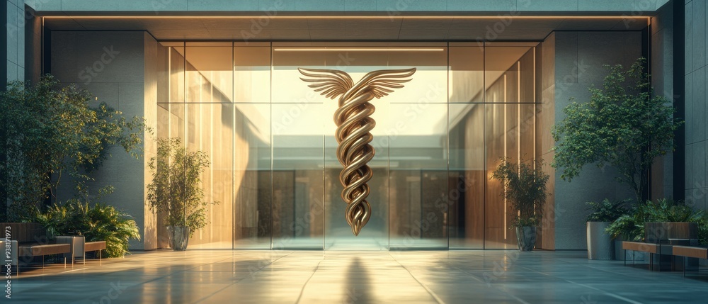 Serpent and Staff Caduceus Medical Symbol Various Hermeticism, Greek ...