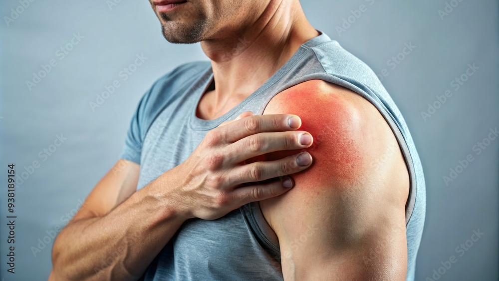 Close-up of a person's shoulder and upper arm, highlighting the ...