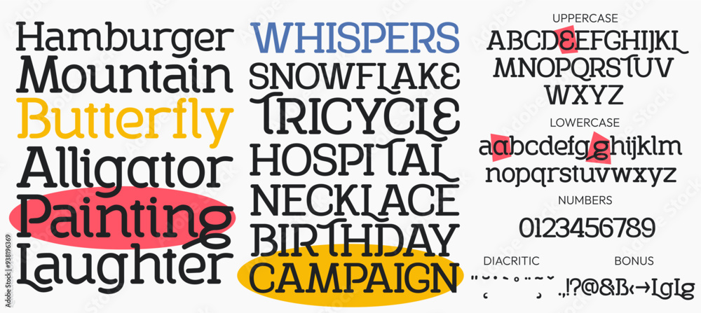 Typewriten alphabetic font. Sans serif. Minimalistic modern urban fonts ...