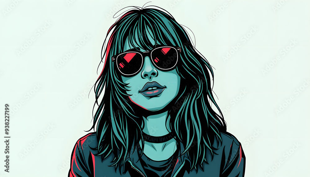 Grunge-inspired 90s portrait with a mezzotint photocopy look for a ...