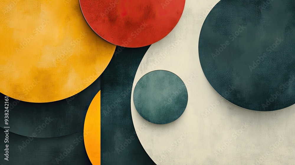 Abstract depiction of circular lines and shapes representing the ...