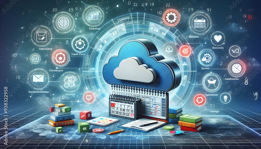 Photo realistic as Cloud based project management tools with task and ... Photo realistic as Cloud based project management tools with task and ...