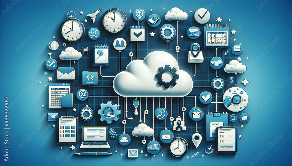 Photo realistic as Cloud based project management tools with task and ...