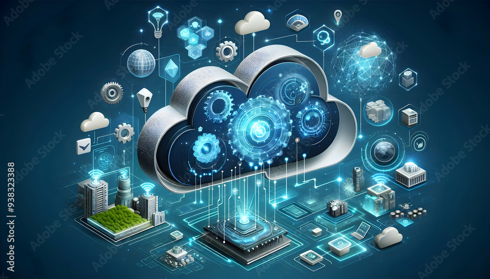 Photo realistic as Cloud computing with artificial intelligence and ...