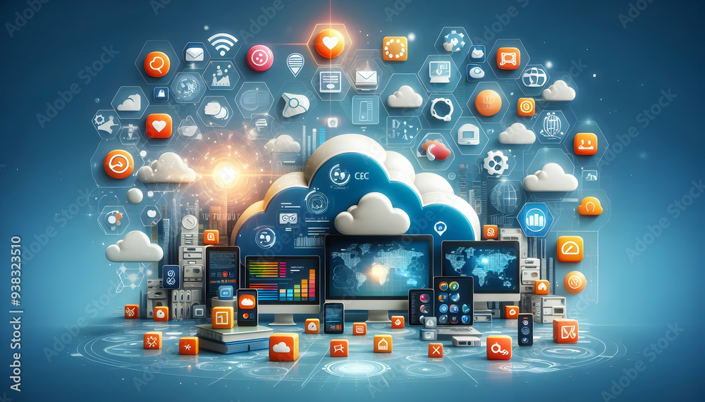 Photo realistic as Cloud computing with artificial intelligence and ...