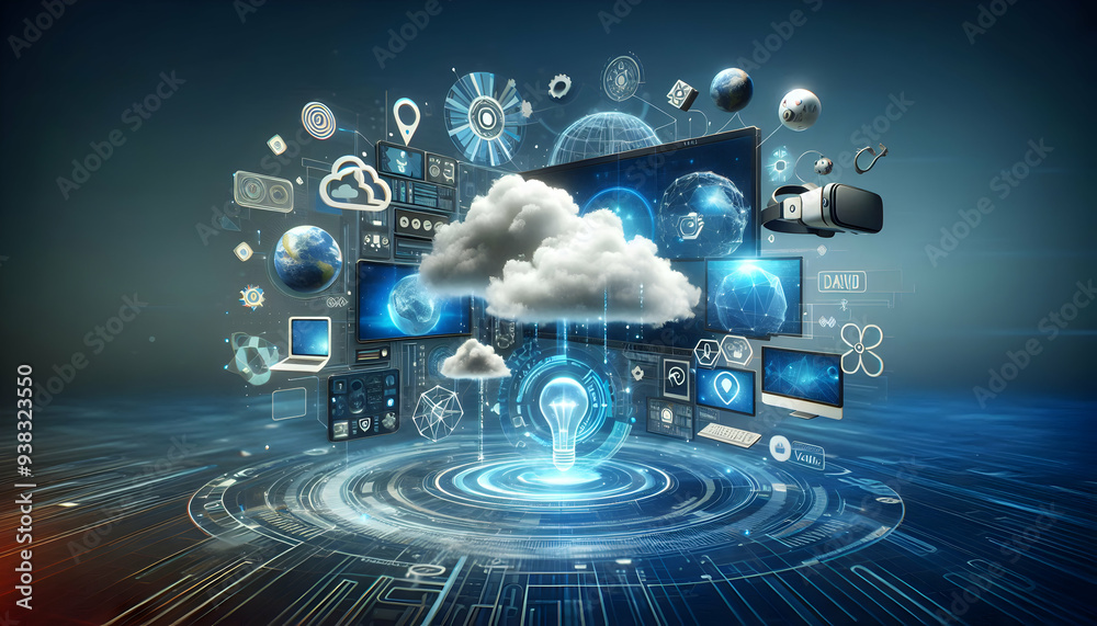 Photo realistic as Cloud computing with artificial intelligence and ...