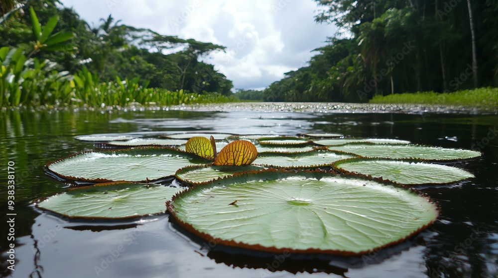 Typical aquatic plant of the Amazon region. Photograph taken in the ...