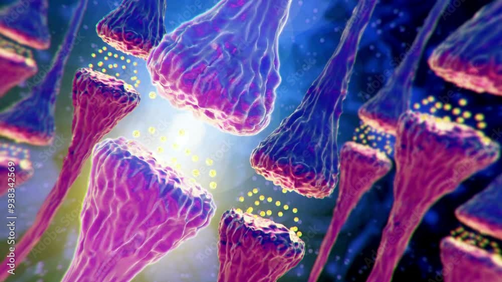 Neuron links 3d animation, Anatomy of the neuron 3d, Human brain nerve ...