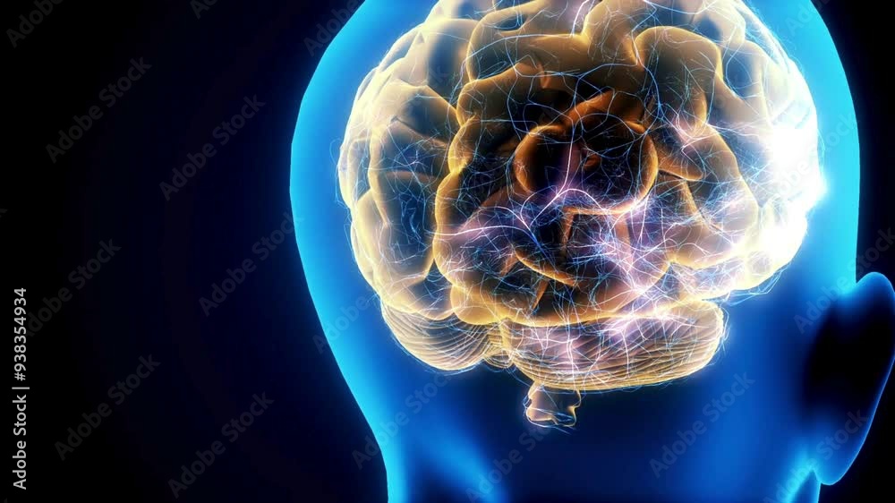 Neuron links 3d animation, Anatomy of the neuron 3d, Human brain nerve ...