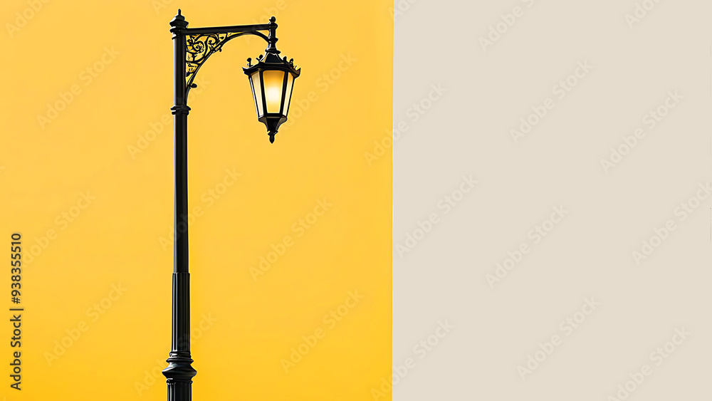 Outdoor urban Vintage street light posts set ,electric street lamp ...