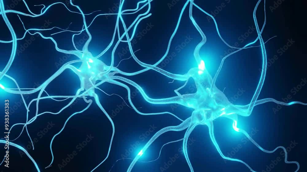 Neuron links 3d animation, Anatomy of the neuron 3d, Human brain nerve ...