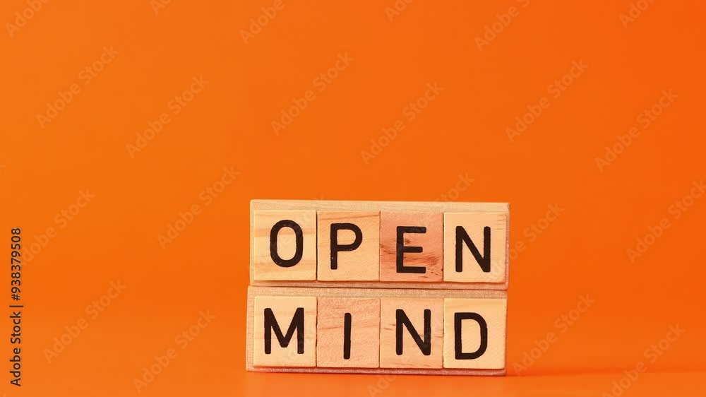 Keep an open mind symbol. Wooden blocks with words Keep an open mind ...