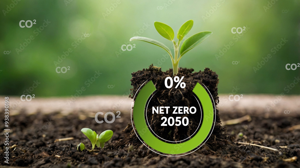 Net Zero Emissions 2050 Countdown Animation Net zero , carbon neutral concept. Net zero ...