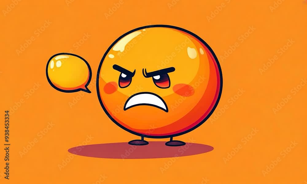 2D cartoon illustration of a sad character emoji expressing rejection ...