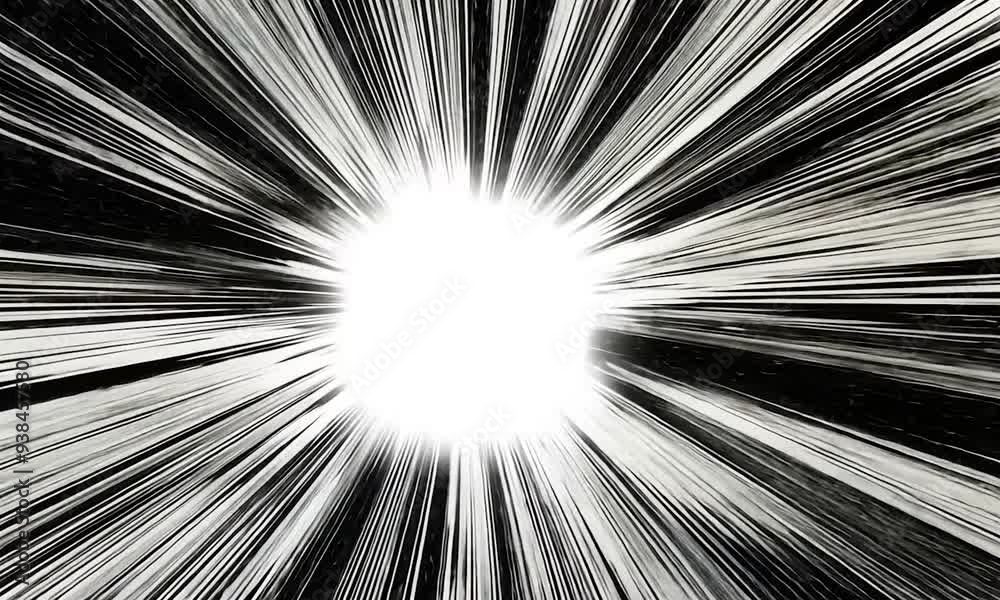 2D cartoon style anime background featuring comic book frame speed ...