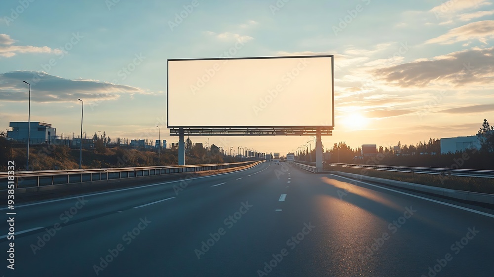 Blank billboard or road sign template on the highway Empty billboard ...