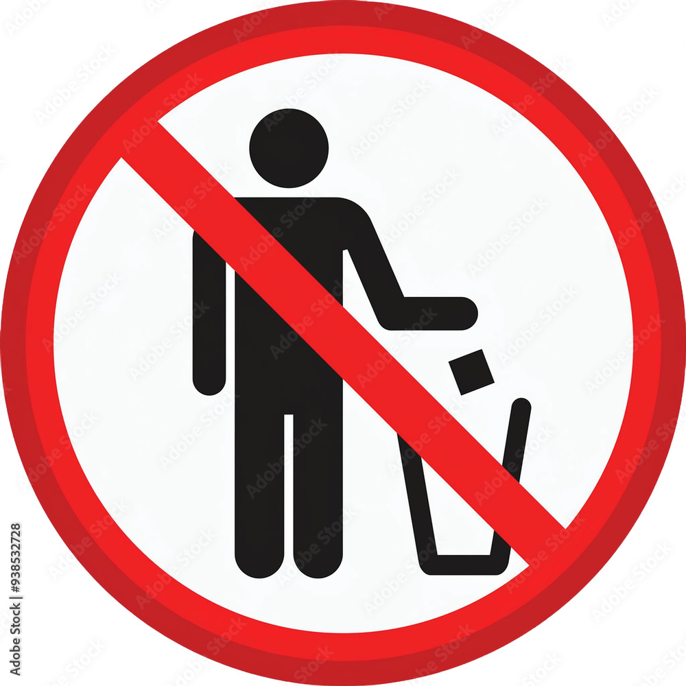 Do not dispose of waste in this bin. Stock Illustration | Adobe Stock