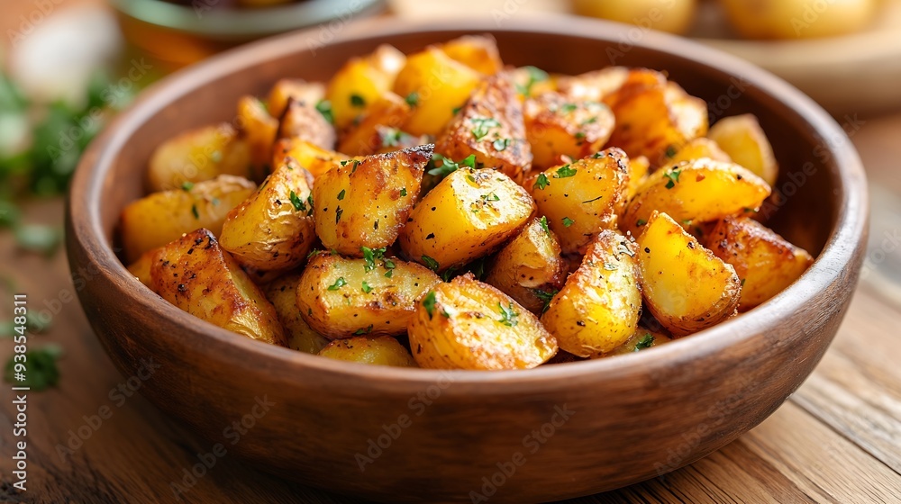 Fried potato Patatas bravas traditional Spanish potatoes snack tapas ...