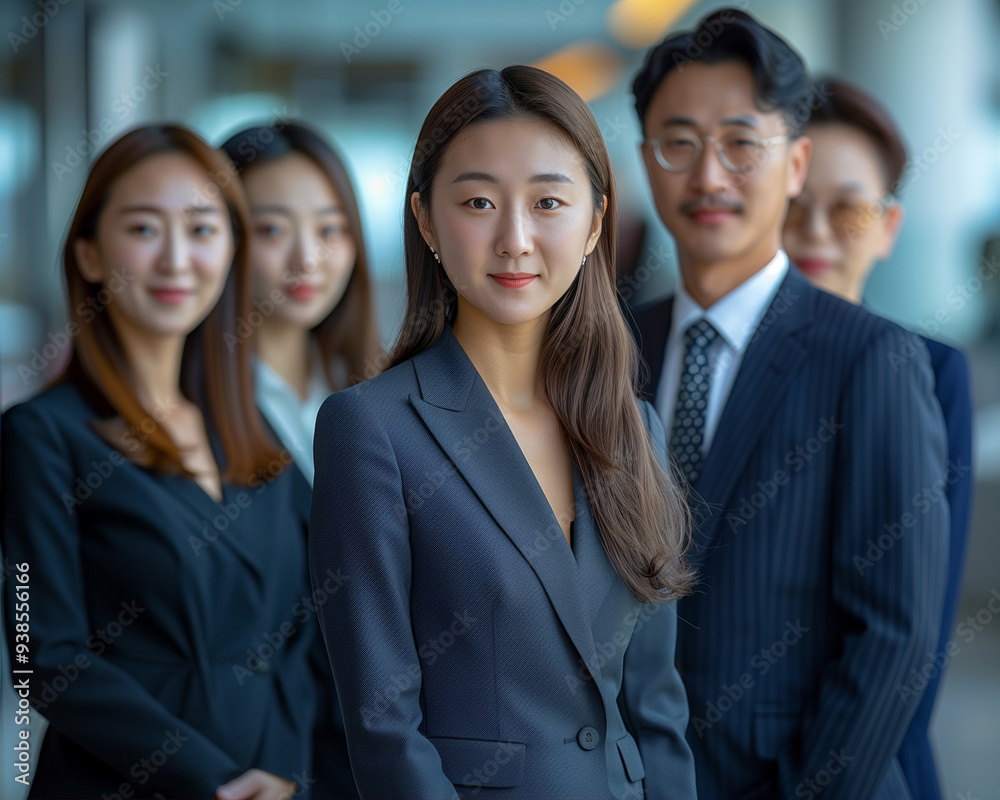 Business Team Standing Together in Professional Attire. A Diverse Group ...