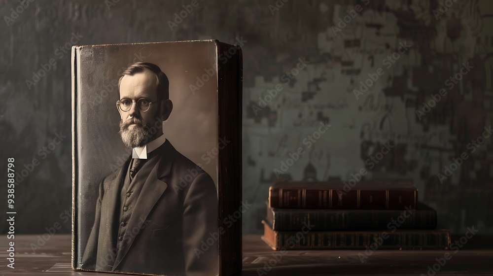 Biography book cover template, professional portrait, clean layout ...