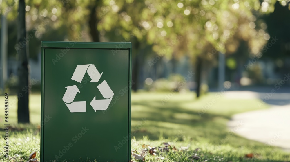 Eco-Chic Recycling Symbol: A Green and Stylish Recycling Sign in High ...