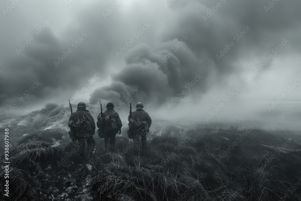 Reflecting suffering and grief, representation of devastation and ...