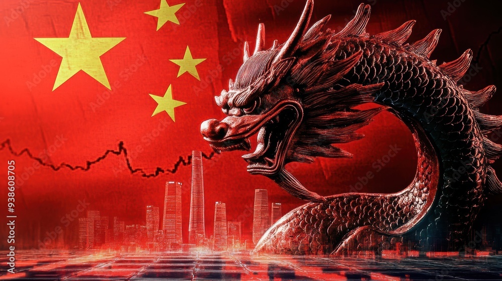 This image of a disintegrating Chinese dragon represents China's ...