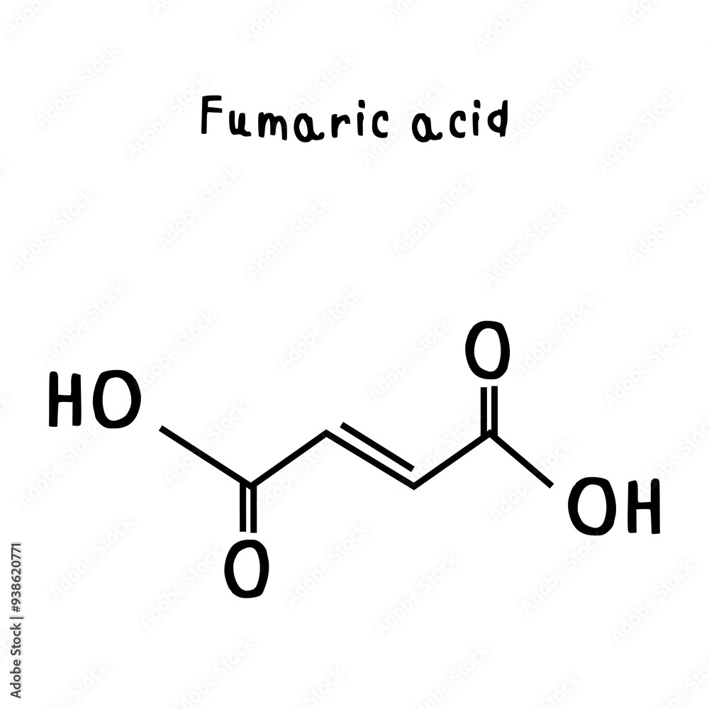 chemical structure of Fumaric acid illustration Stock Illustration ...