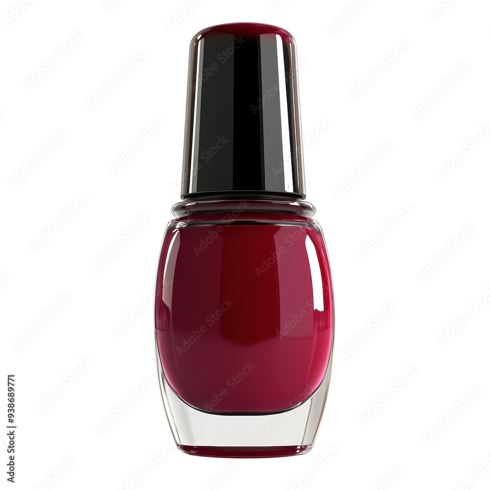 This exquisite bottle of classic red nail polish offers a stunning ...