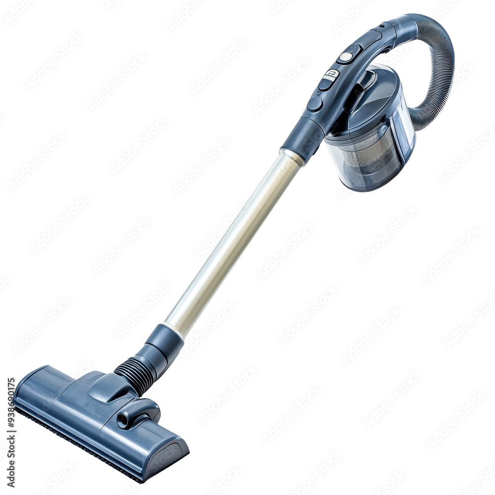 This modern vacuum cleaner features a sleek design and powerful suction ...