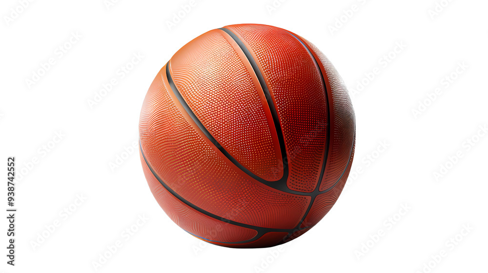 A basketball on transparent background, symmetrical line, transparent ...
