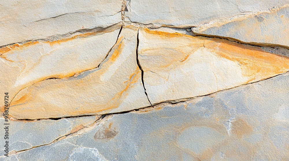 Stone Slab with Cracks on Castle Wall. A Detailed View of a Weathered ...