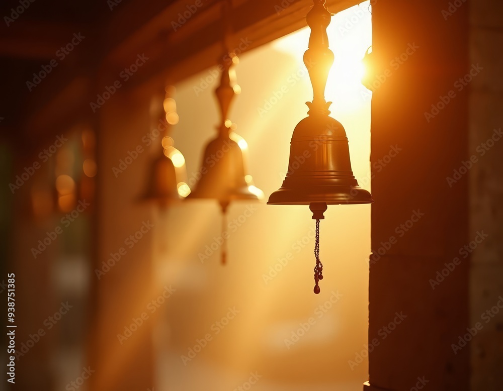 Nepali Temple Decorative, Hindu Temple Bell Closeup | Brass made bell ...