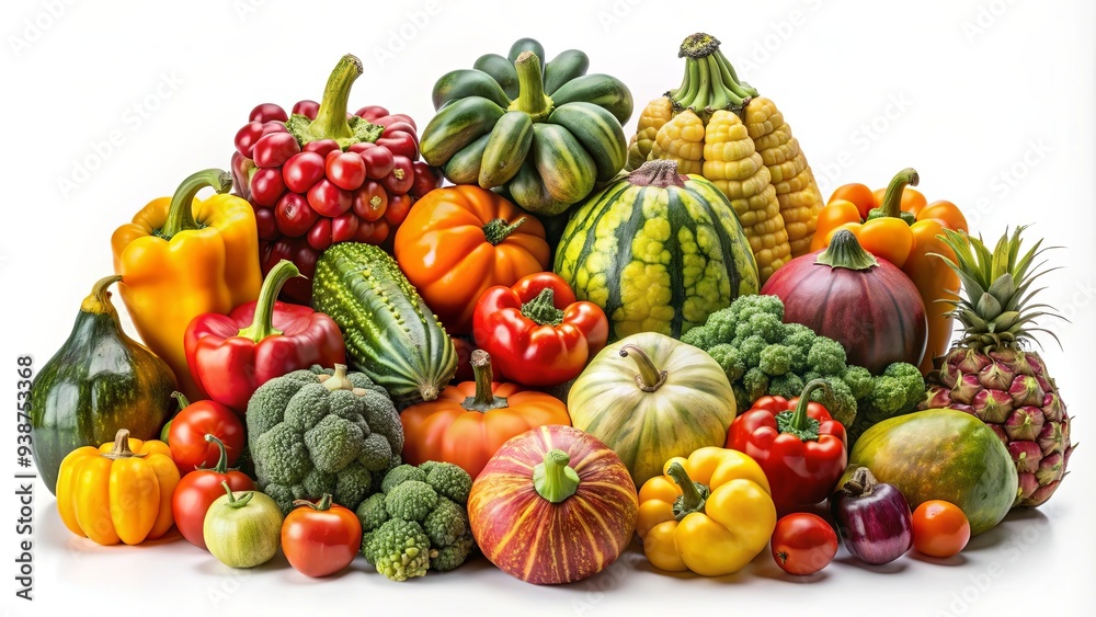 Deformed organic fruits and vegetables with unique shapes and sizes ...