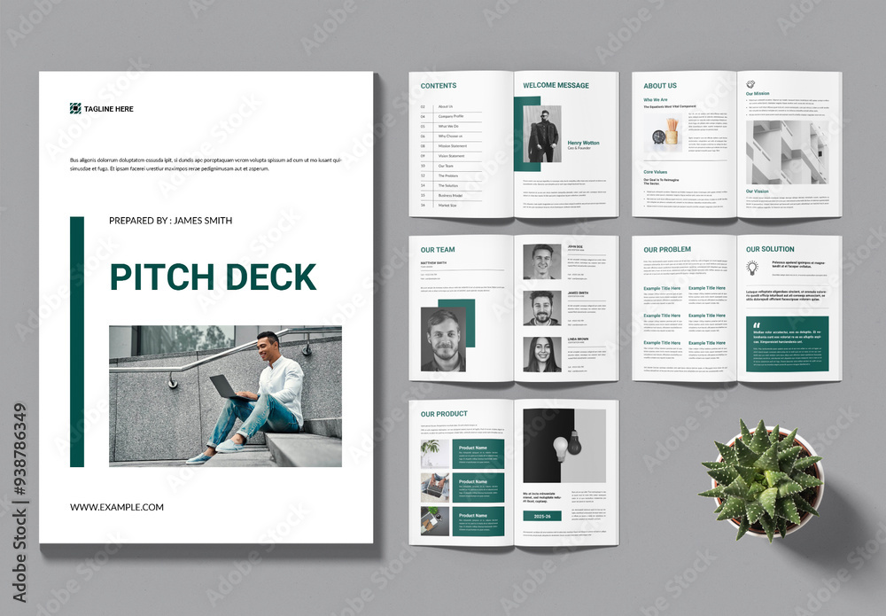 Pitch Deck Brochure Design Stock Template | Adobe Stock