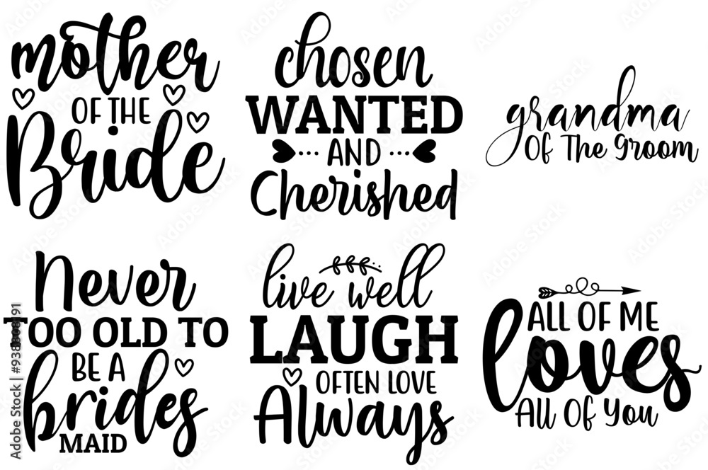 Simple Brother And Sister Inscriptions, Quotes Collection Vector ...