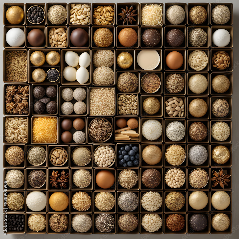 Explore a detailed photograph showcasing a perfectly organized ...