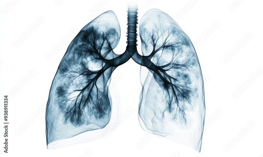 Abstract White Lungs on Isolated Background: Creative Concept for ...