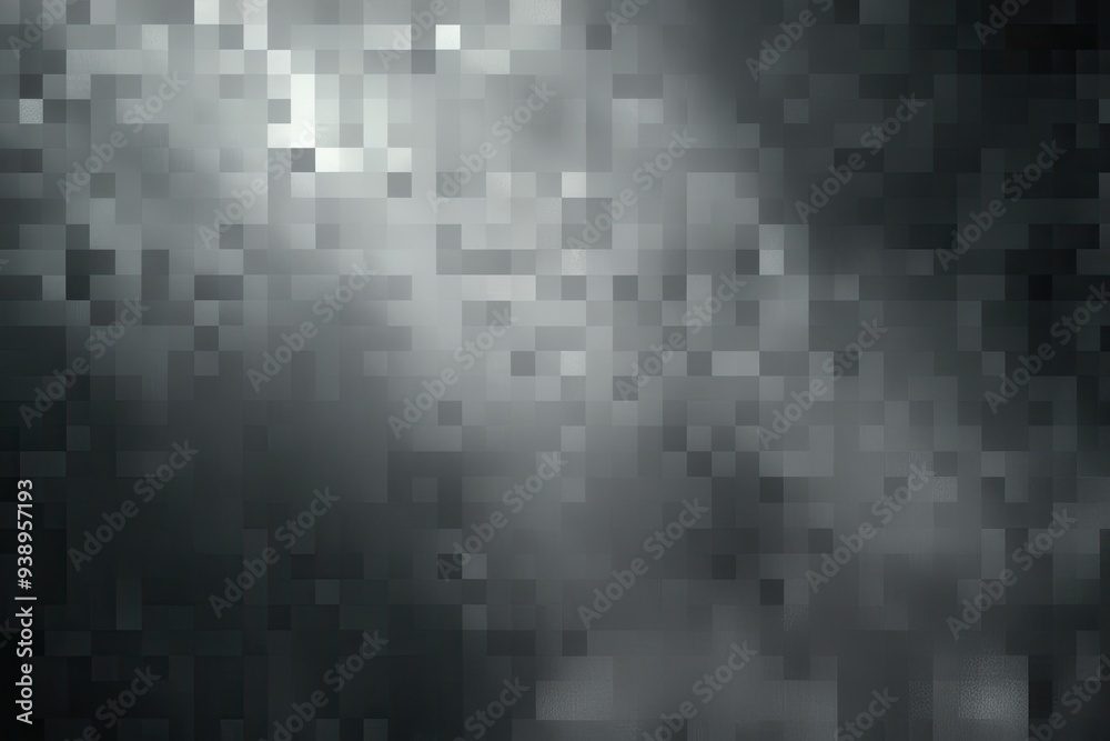Silvery Charcoal Pixelated Backdrop with Faded Gradient Texture for ...