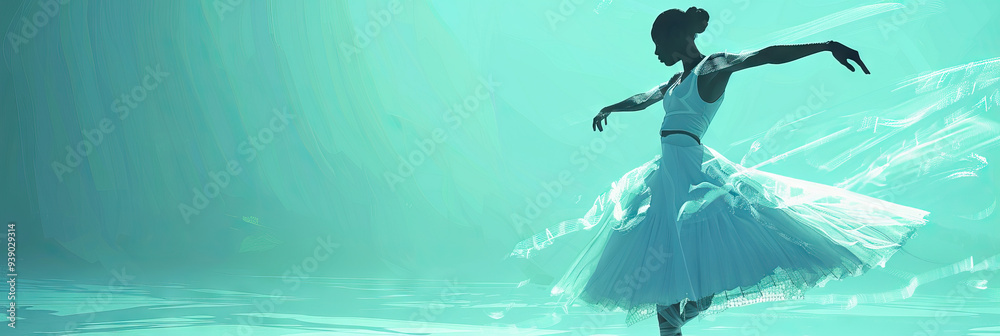 Holding Stillness: A dancer frozen in mid-movement, capturing the ...
