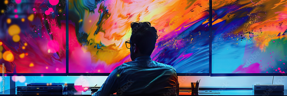 Digital Collage Creation: An artist layering different elements on a ...